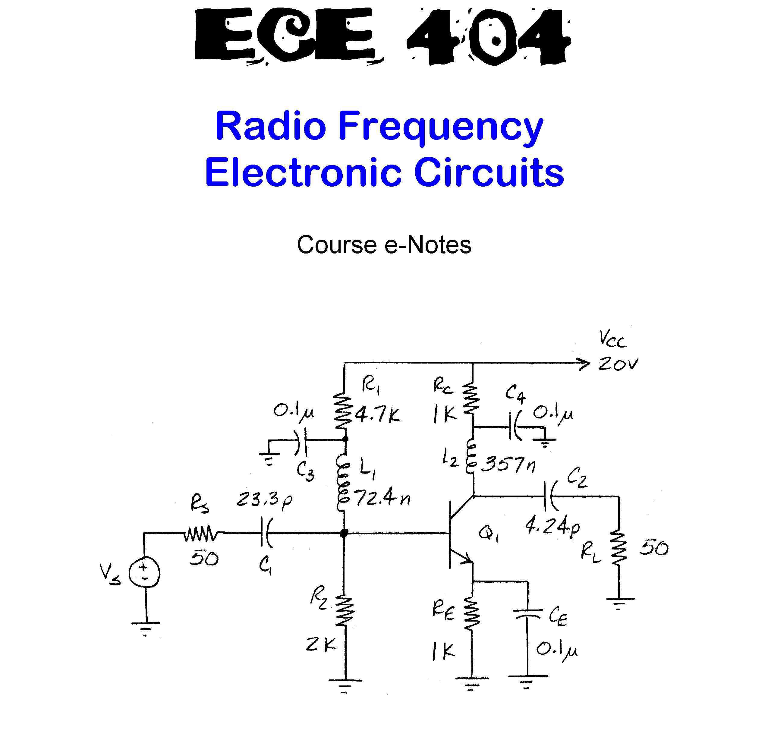 ECE 404: Radio Frequency Electronic Circuits – Willow Electronics, Inc.